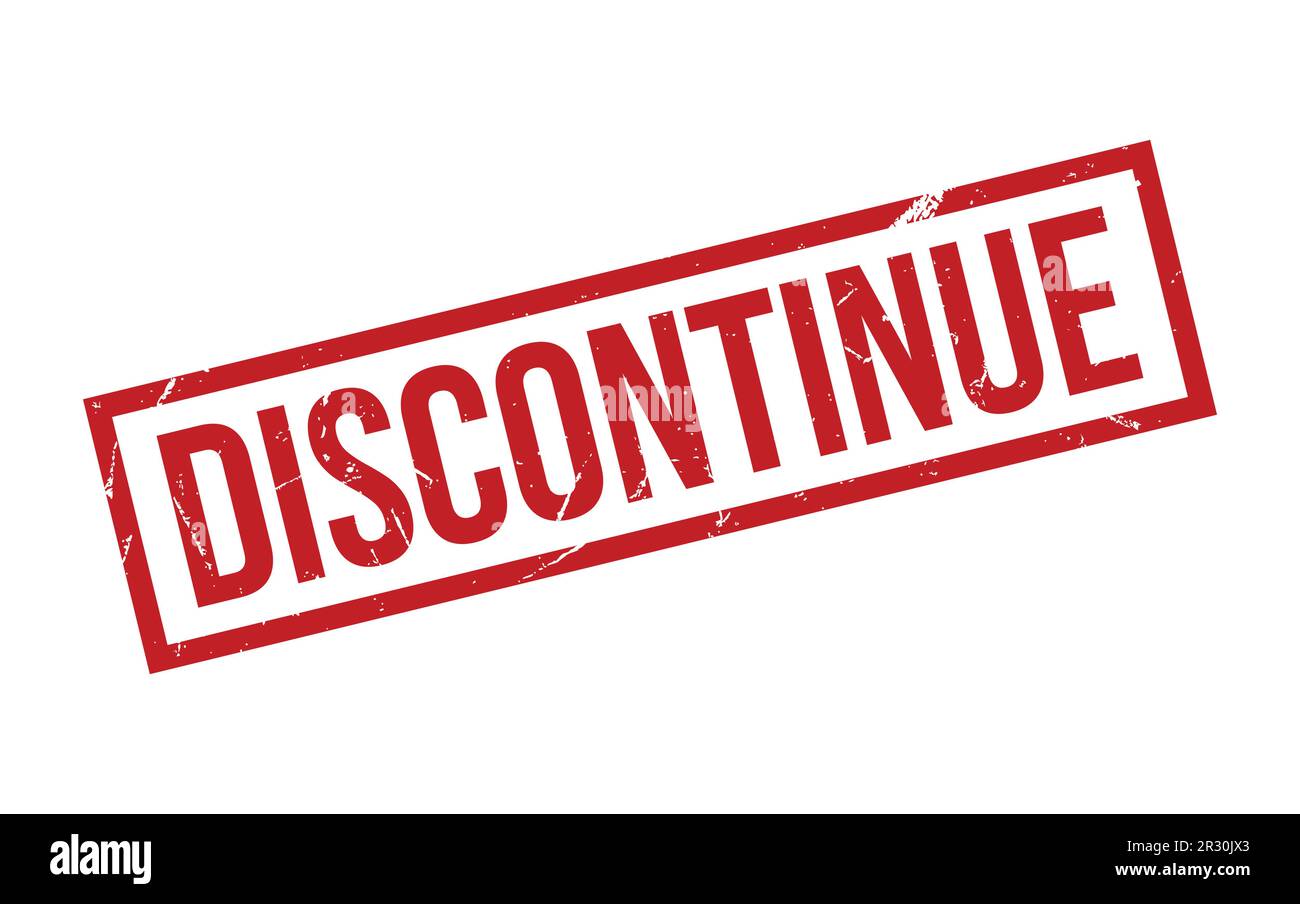 Red discontinue rubber stamp hi-res stock photography and images - Alamy