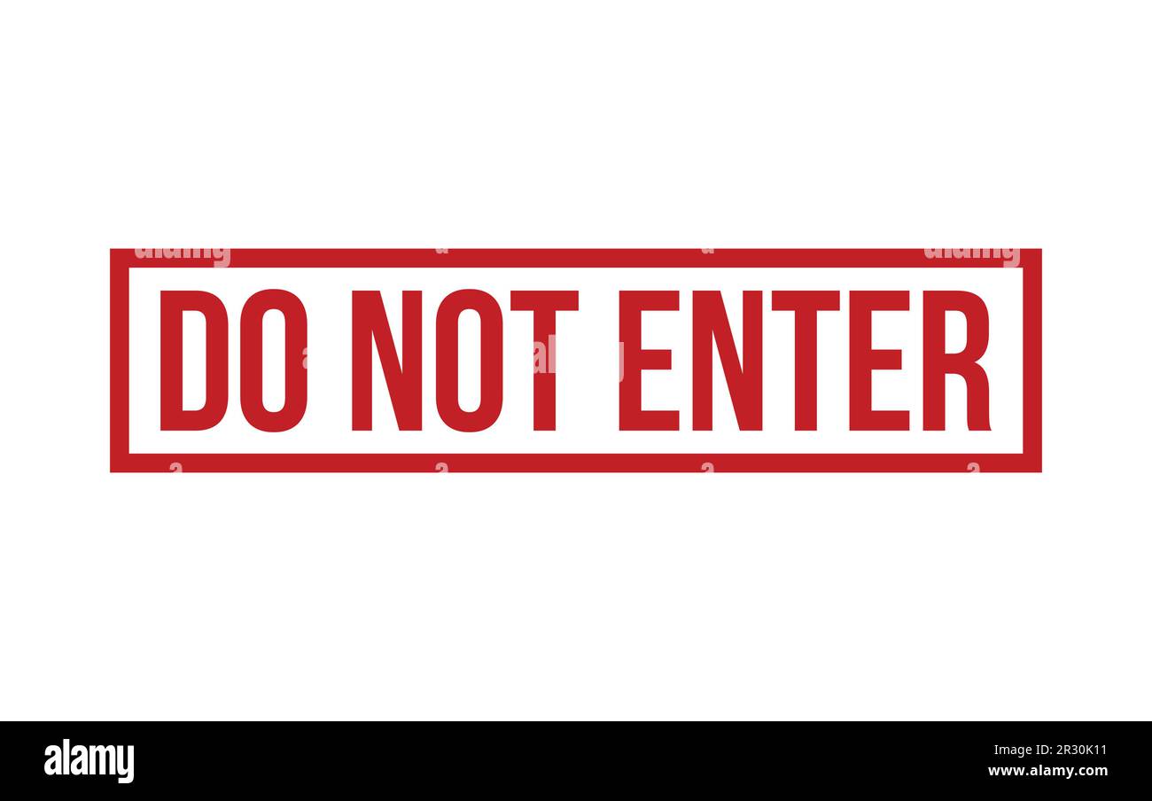 Red Do Not Enter Rubber Stamp Seal Vector Stock Vector Image & Art - Alamy