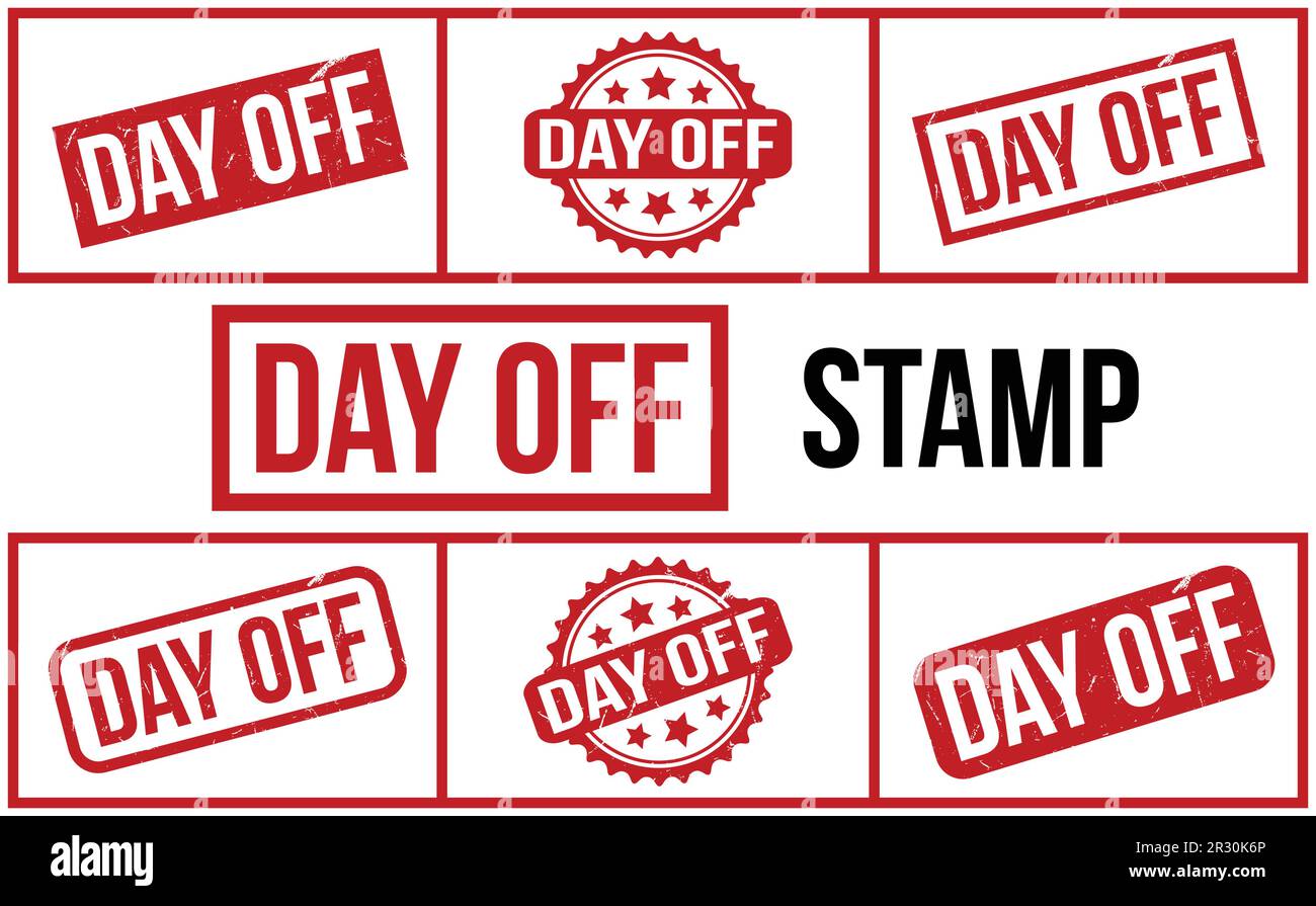 Day Off Rubber Stamp set Vector Stock Vector Image & Art - Alamy