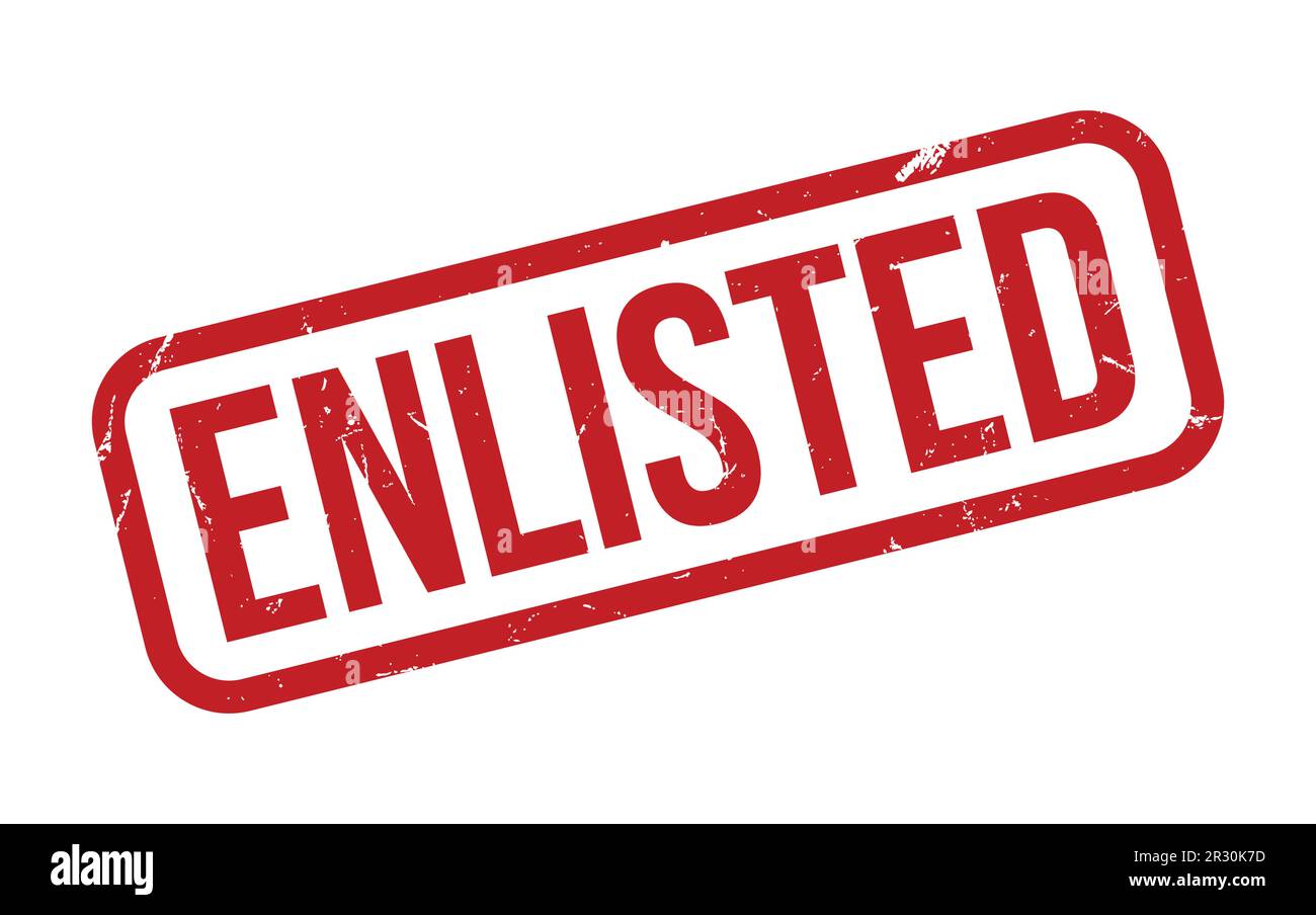 Red Enlisted Rubber Stamp Seal Vector Stock Vector Image & Art - Alamy