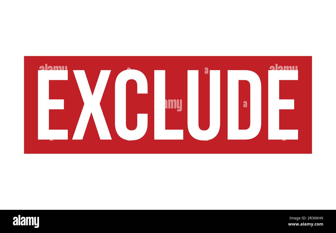 Exclude Stock Vector Images - Alamy