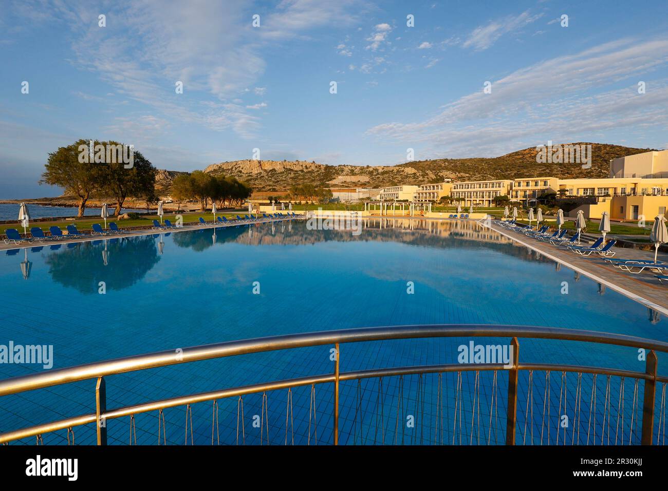 Panoramic view of the swimming pool and the landscape from the Kalimera ...
