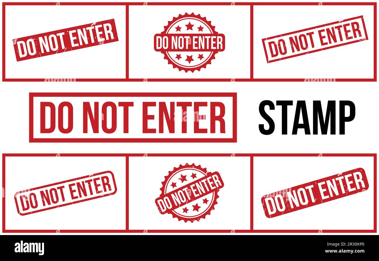Do Not Enter rubber grunge stamp set vector Stock Vector Image & Art ...