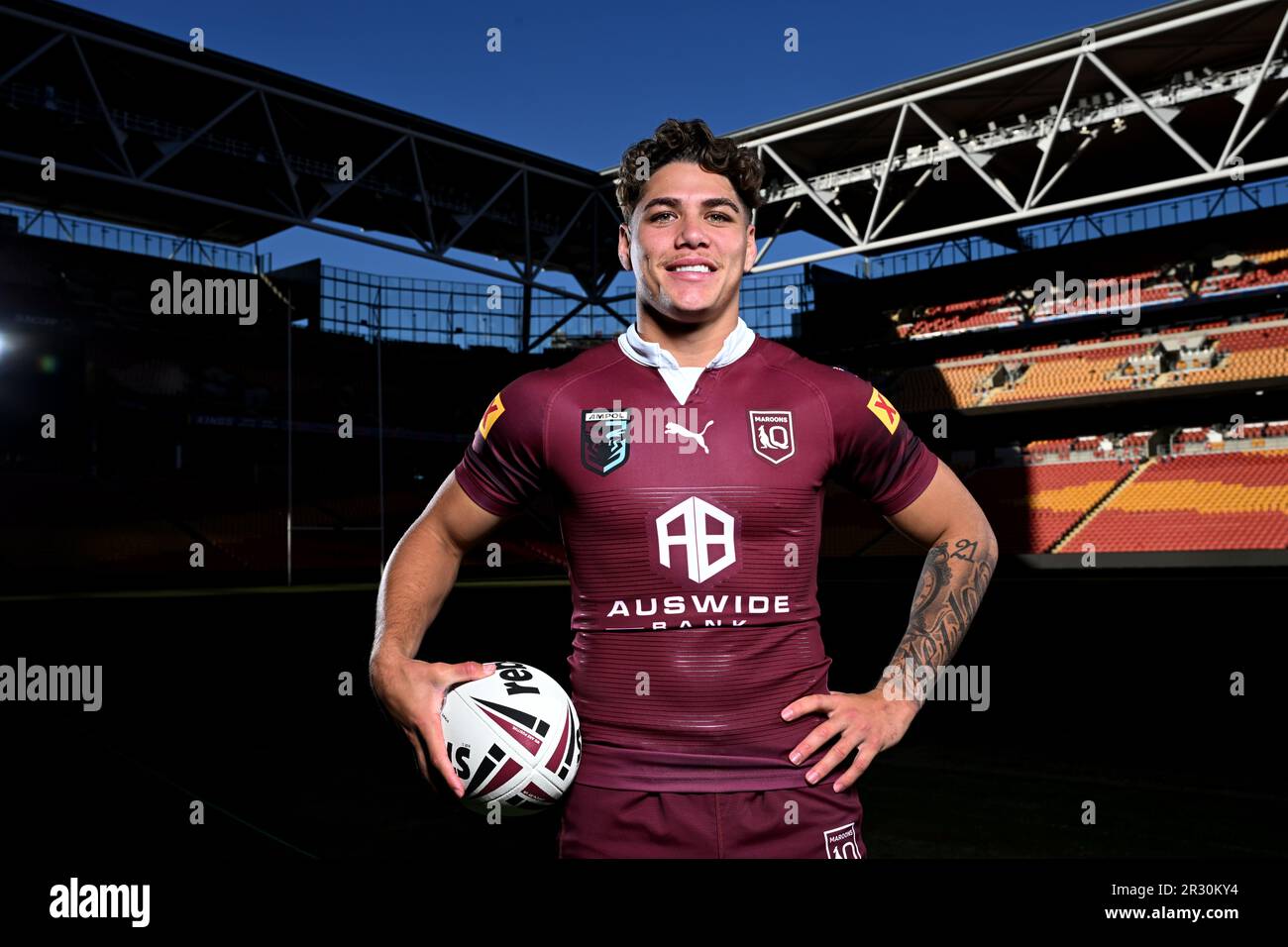 Reece Walsh of the Maroons poses for a photograph during the 2023 State ...