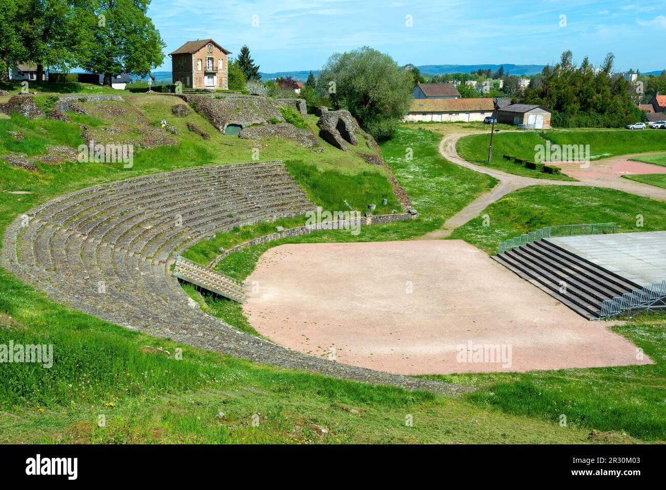 Autun (Augustodunum) Roman amphitheatre. Morvan regional natural park ...