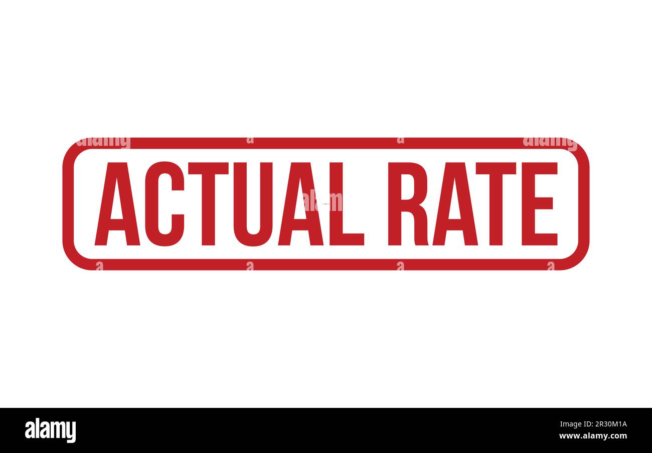 Red Actual Rate Rubber Stamp Seal Vector Stock Vector Image & Art - Alamy