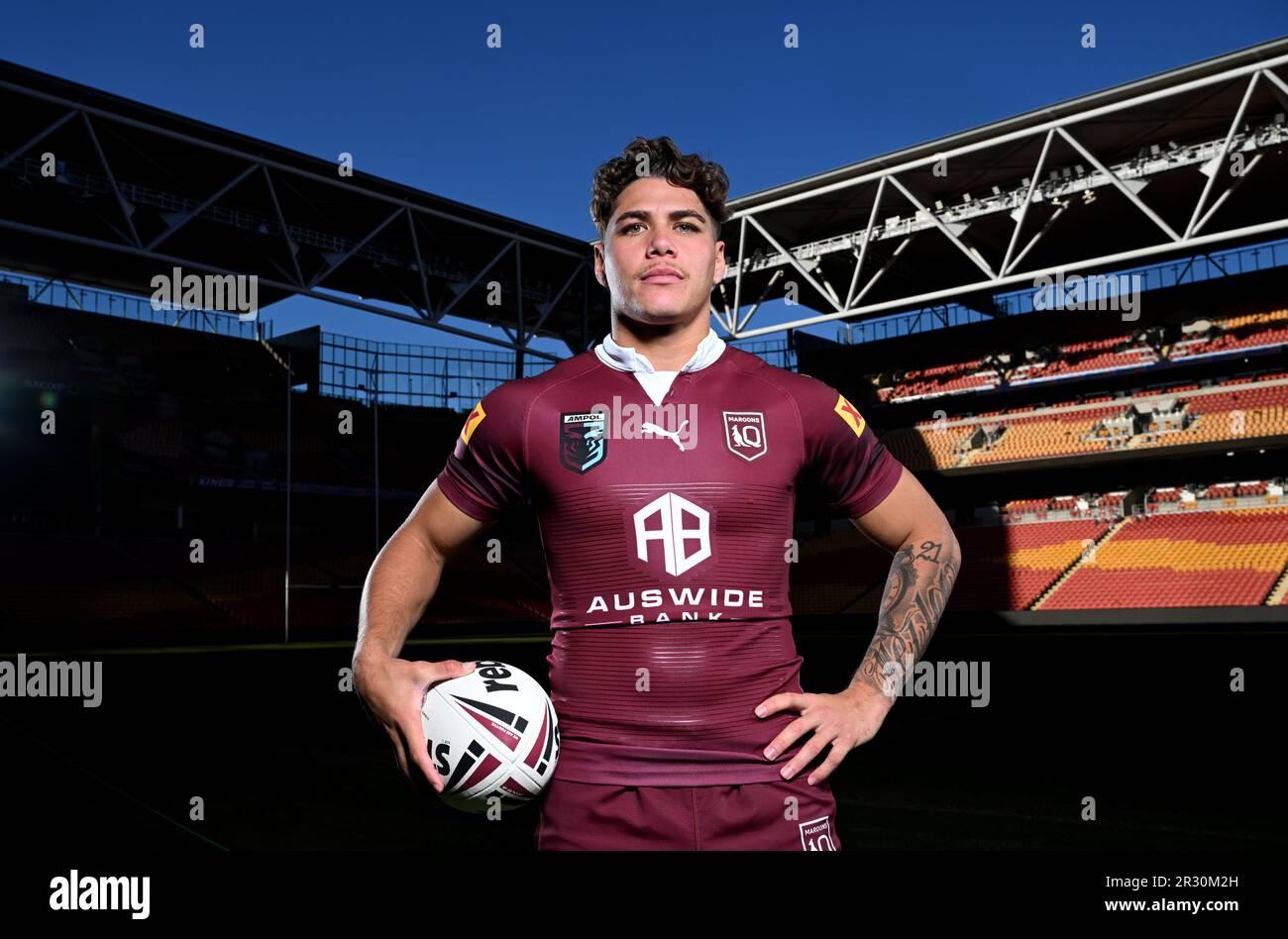 Reece Walsh of the Maroons poses for a photograph during the 2023 State ...