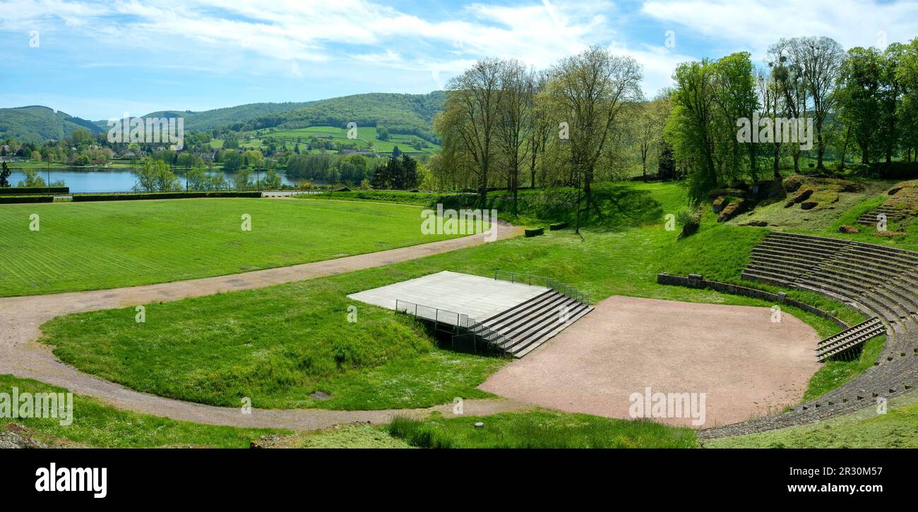 Autun (Augustodunum) Roman amphitheatre. Morvan regional natural park ...