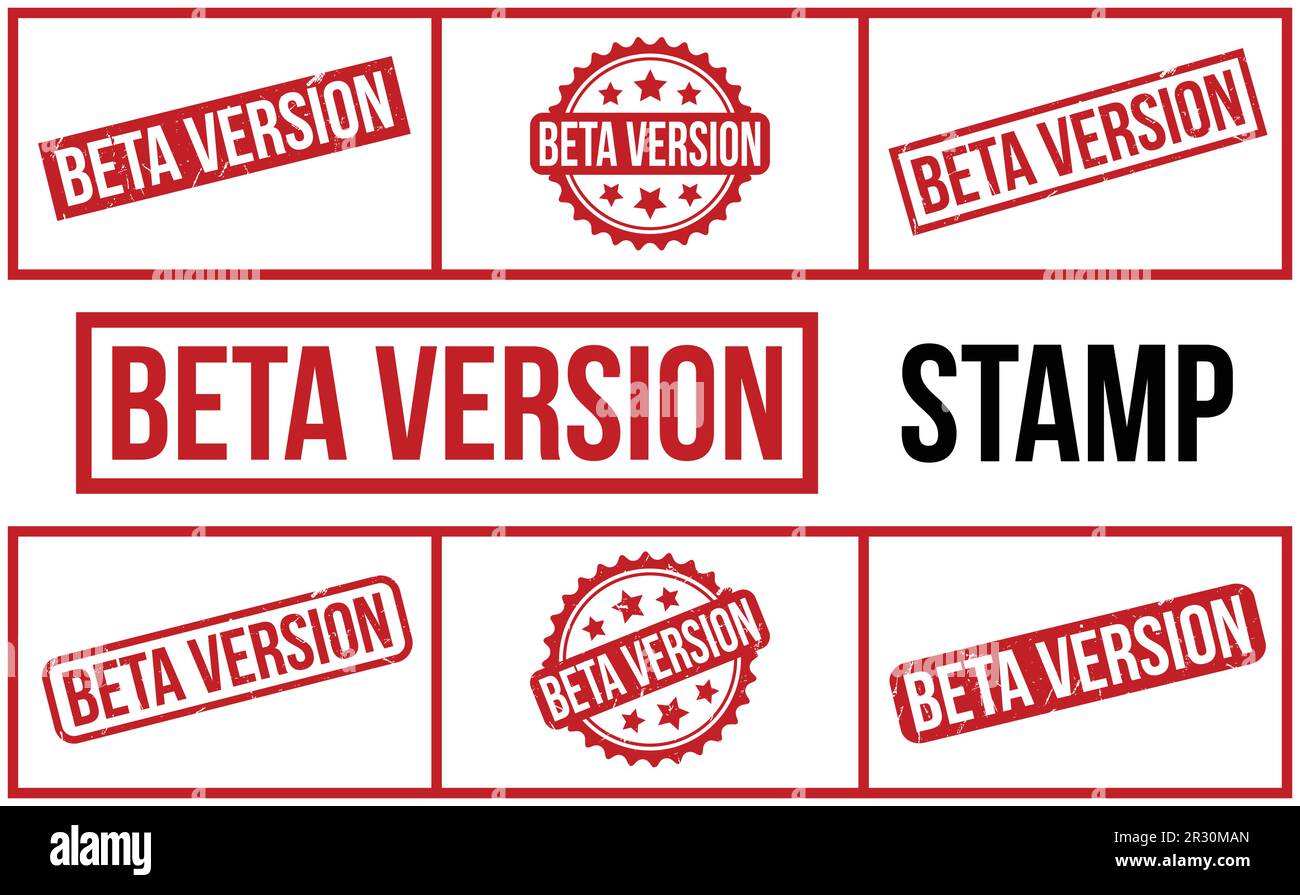 Beta Version Rubber Stamp Set Vector Stock Vector Image & Art - Alamy