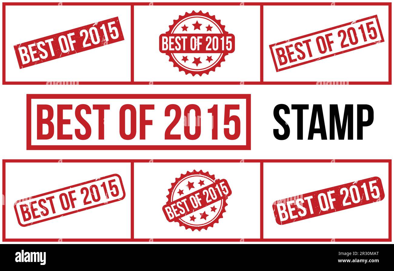 Red Best of 2015 Rubber Stamp Set Vector Stock Vector Image & Art - Alamy