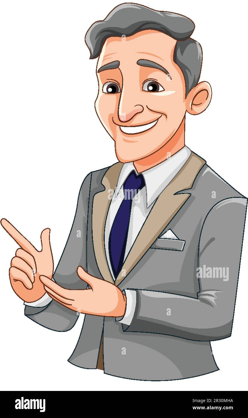 Confident Businessman with Smile illustration Stock Vector Image & Art ...