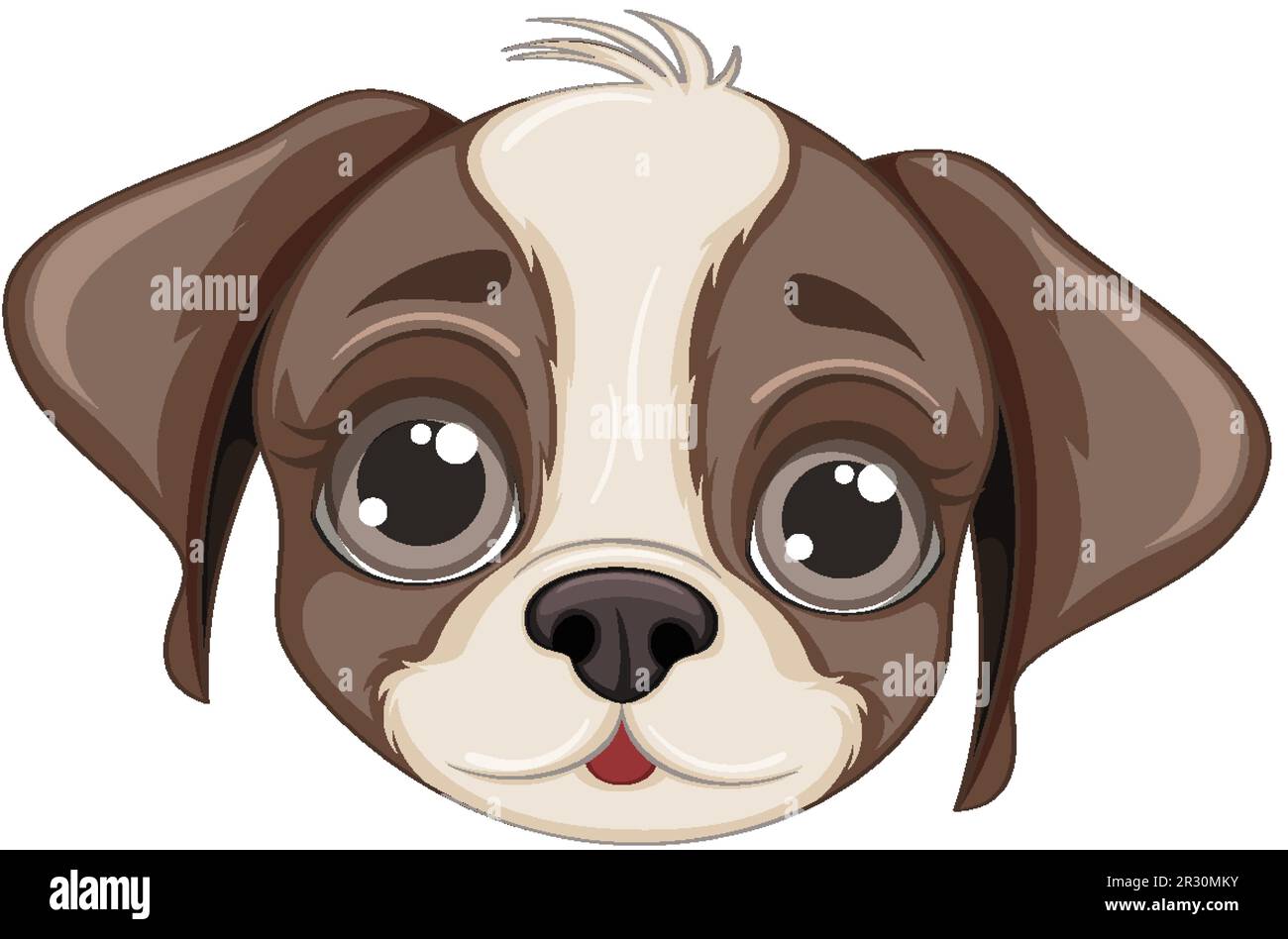 Cute dog face cartoon isolated illustration Stock Vector Image & Art ...