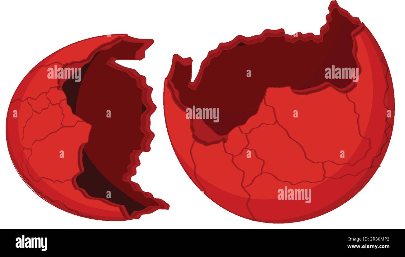 Red egg shell Stock Vector Images - Alamy