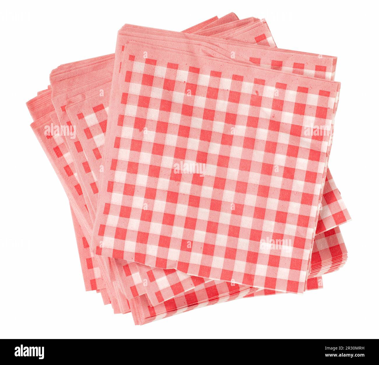 Simple stack of napkins, red, ready to be used Stock Photo - Alamy