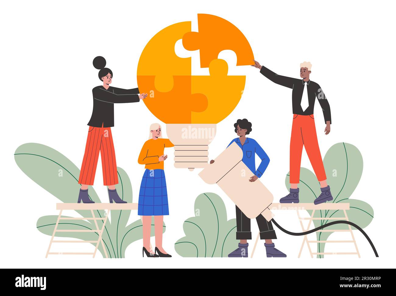 Employees assemble Stock Vector Images - Alamy