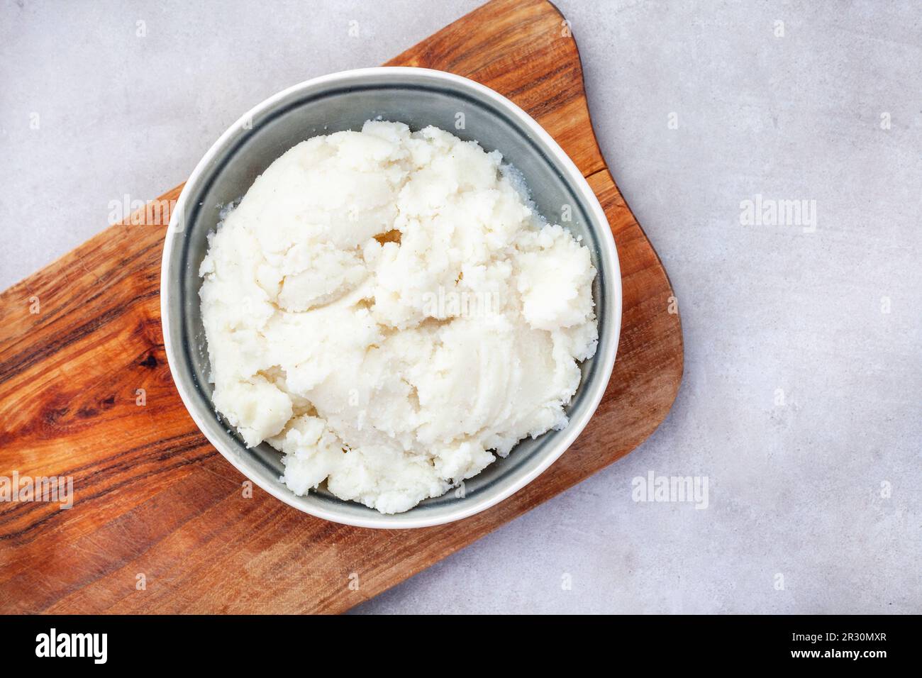 Traditional South African pap or maize meal on mottled grey Stock Photo ...