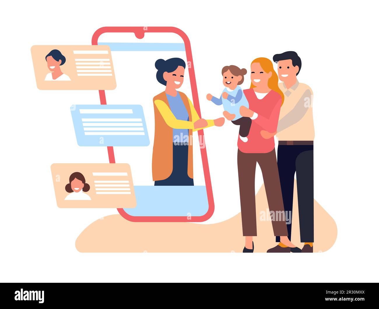 Professional woman and infant Stock Vector Images - Alamy