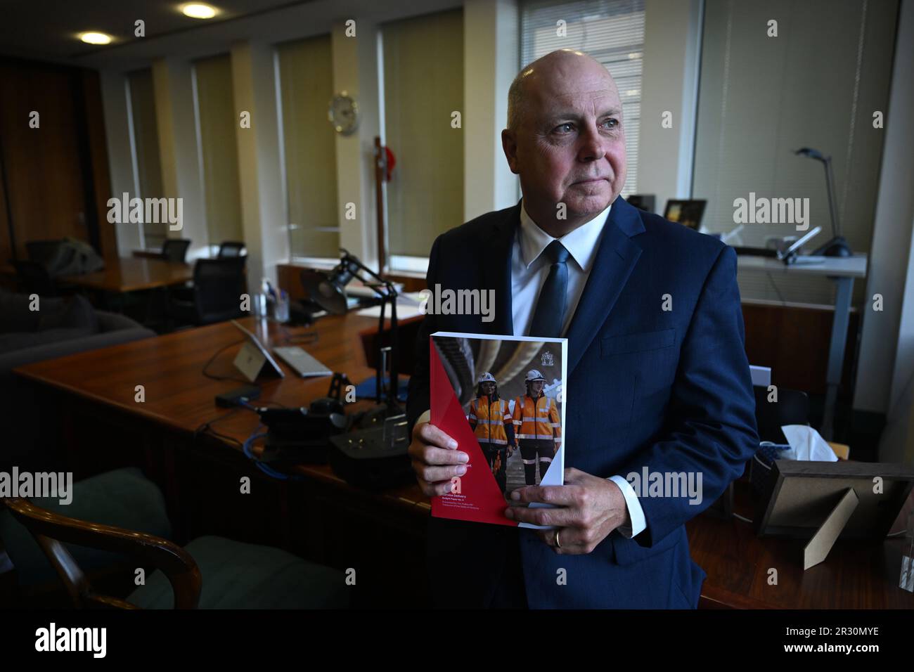 Victorian Treasurer Tim Pallas poses for a portrait ahead of the 2023/ ...