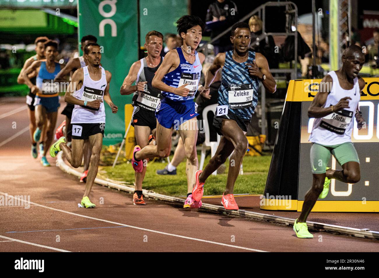Ren Tazawa of Japan during the 2023 "Night of the 10000m PBs" at the Parliament Hill Fields ...