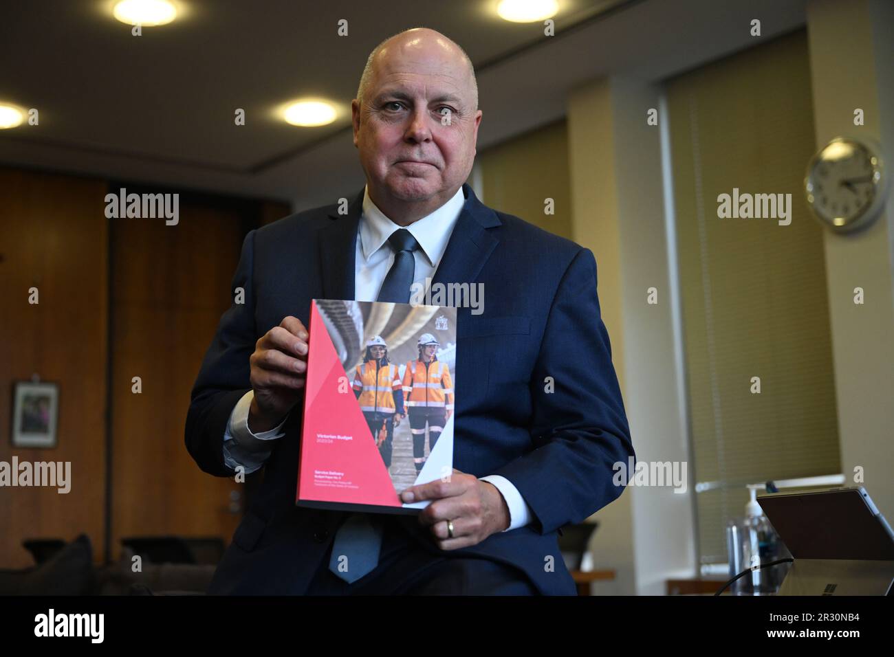 Victorian Treasurer Tim Pallas poses for a portrait ahead of the 2023 ...