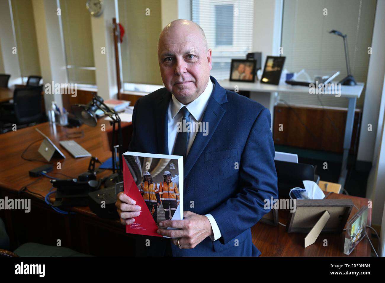 Victorian Treasurer Tim Pallas poses for a portrait ahead of the 2023 ...