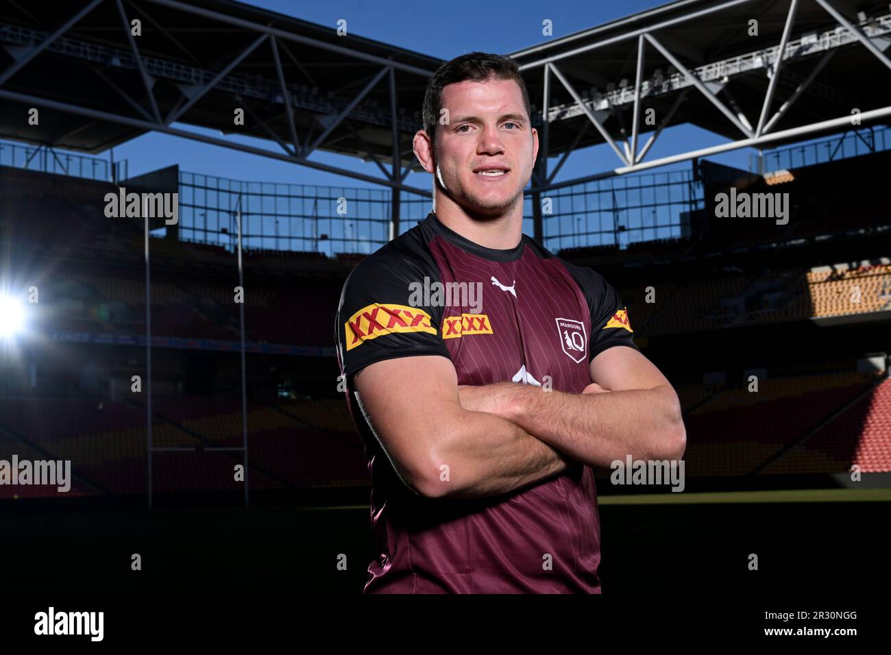 Tom Gilbert of the Maroons poses for a photograph during the 2023 State ...
