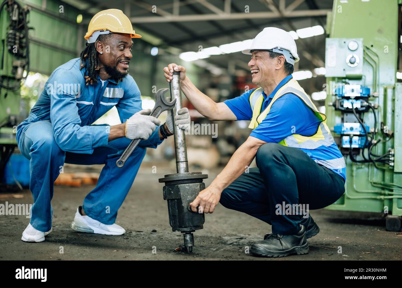 Engineering technicians use hand tools to perform regular maintenance ...