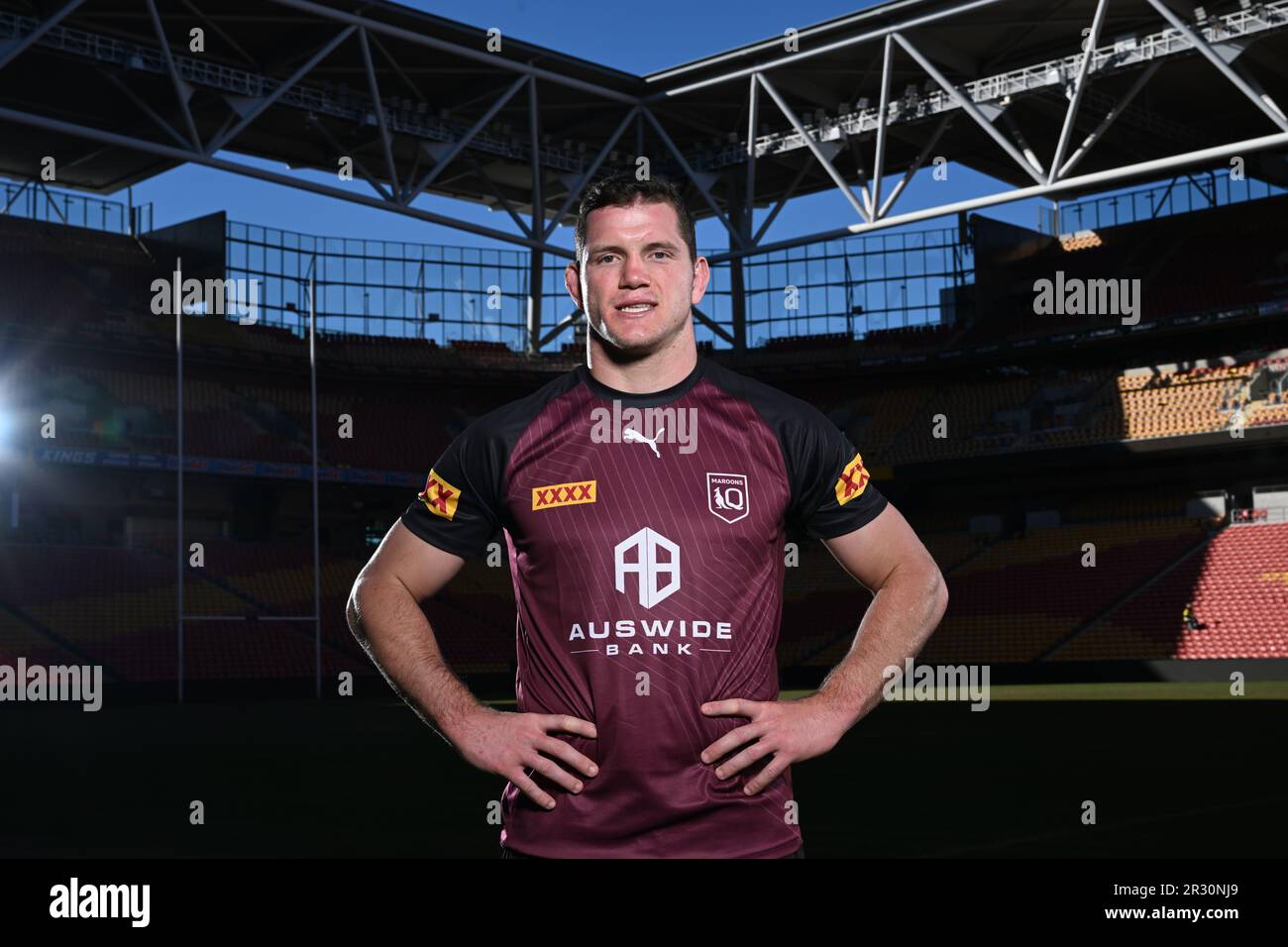Tom Gilbert of the Maroons poses for a photograph during the 2023 State ...