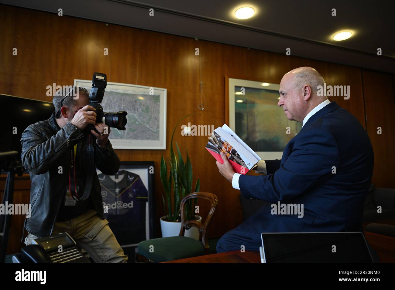 Victorian Treasurer Tim Pallas posing for a portrait ahead of the 2023 ...