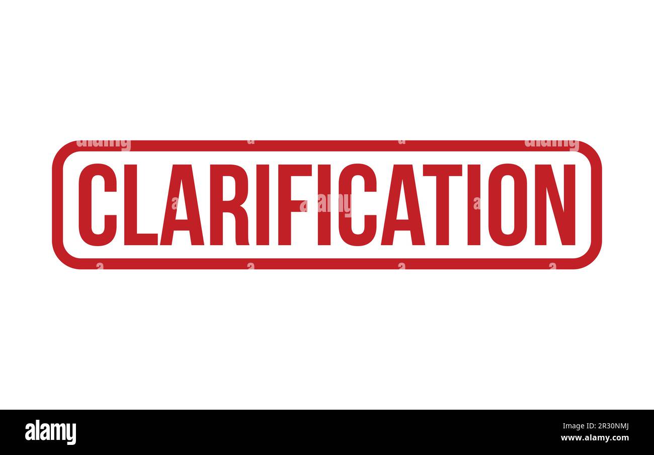 Red Clarification Rubber Stamp Seal Vector Stock Vector Image & Art - Alamy