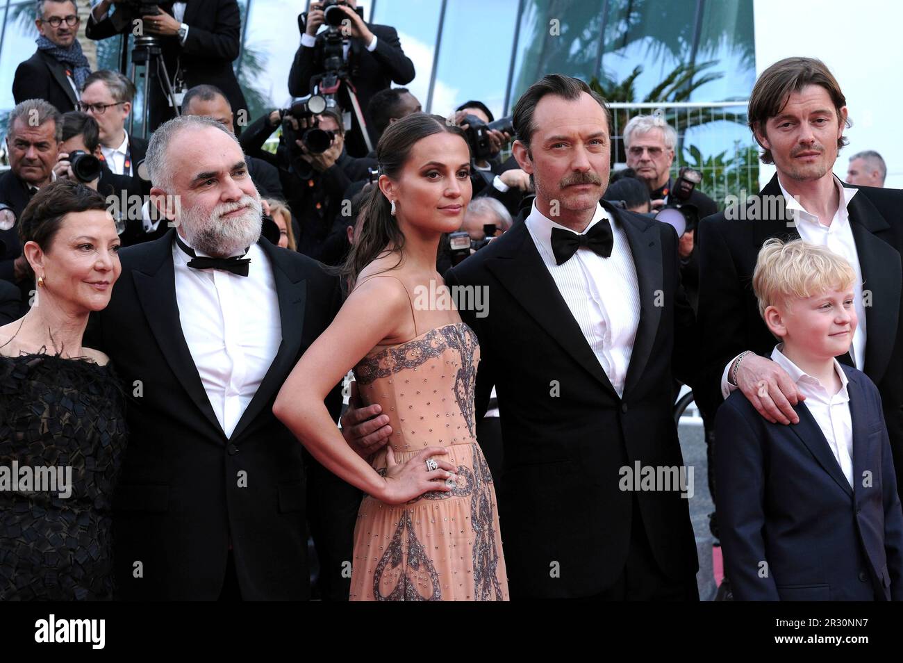 Cannes, France. 21st May, 2023. Gabrielle Tana, Karim Ainouz, Alicia ...