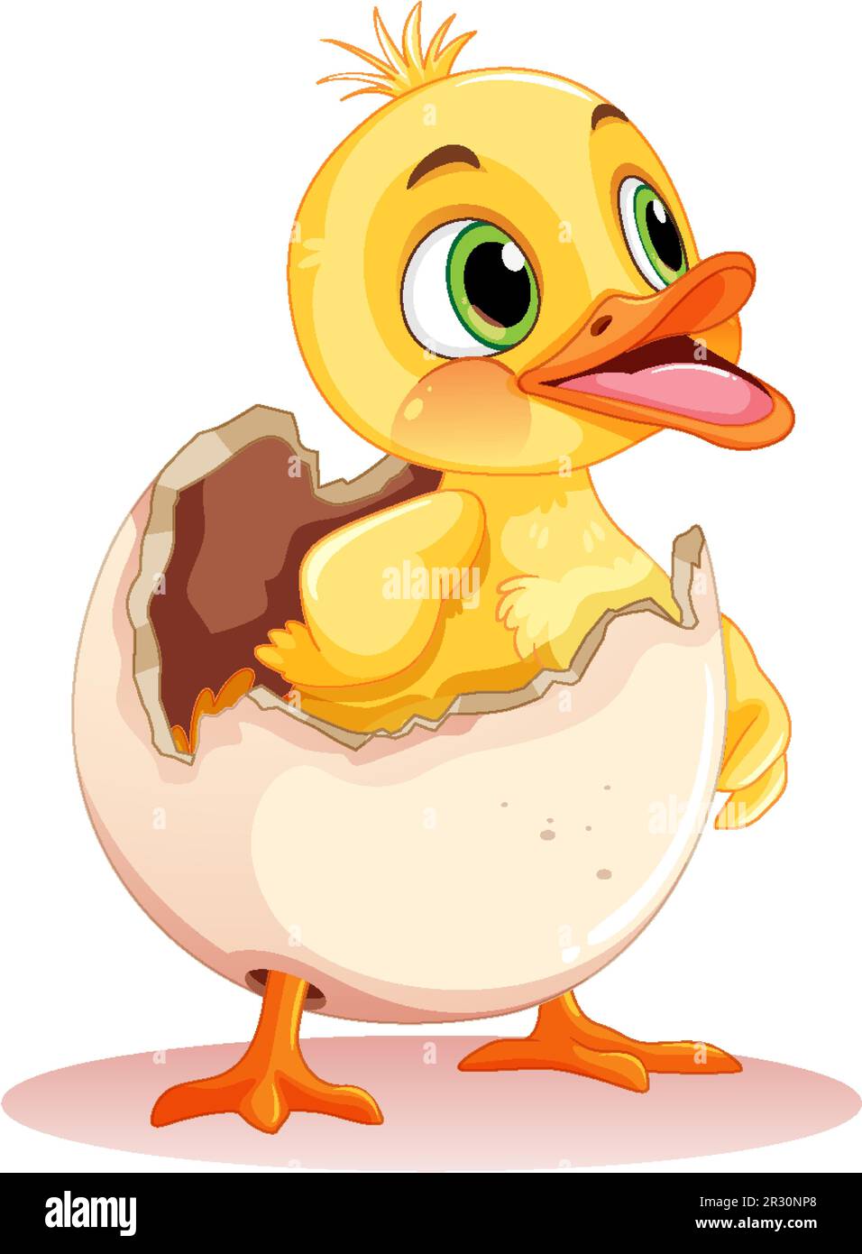 Little Duck Hatching from Egg illustration Stock Vector Image & Art - Alamy