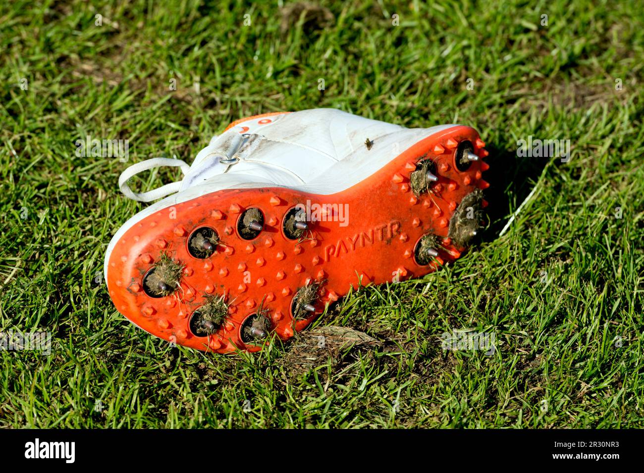 A cricket boot Stock Photo - Alamy