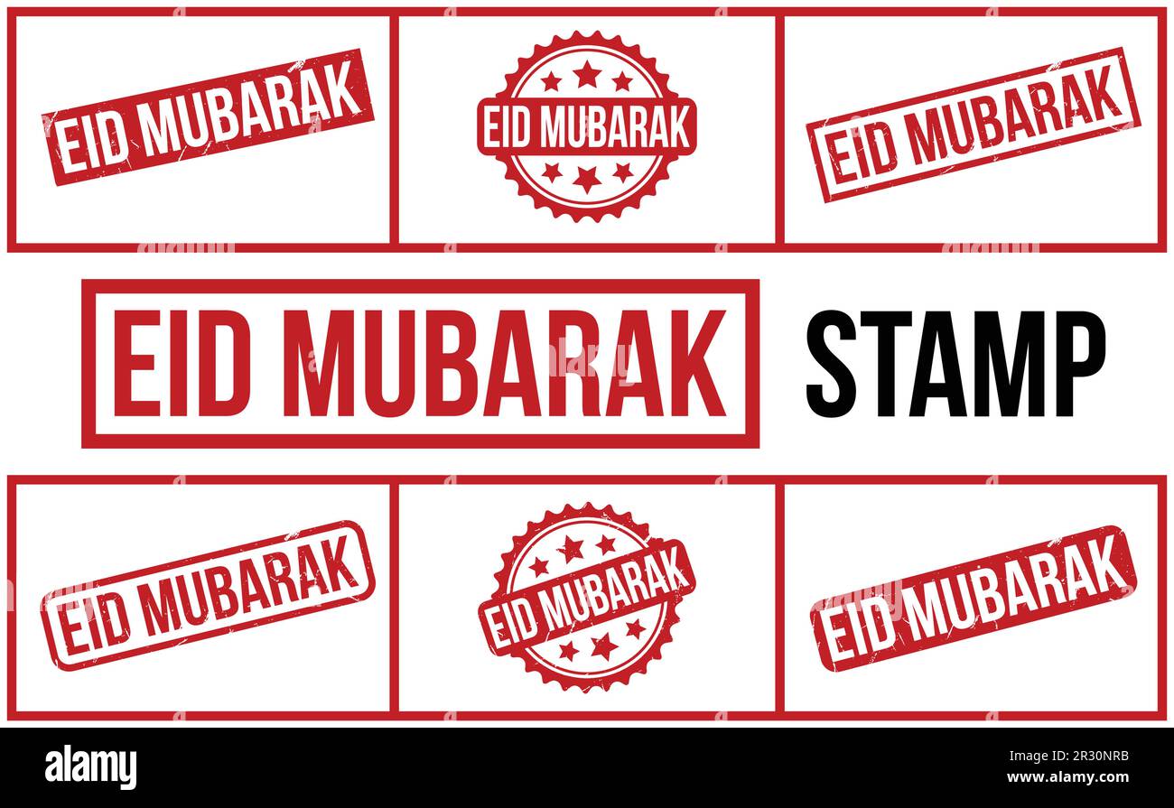 Eid mubarak rubber stamp hi-res stock photography and images - Alamy