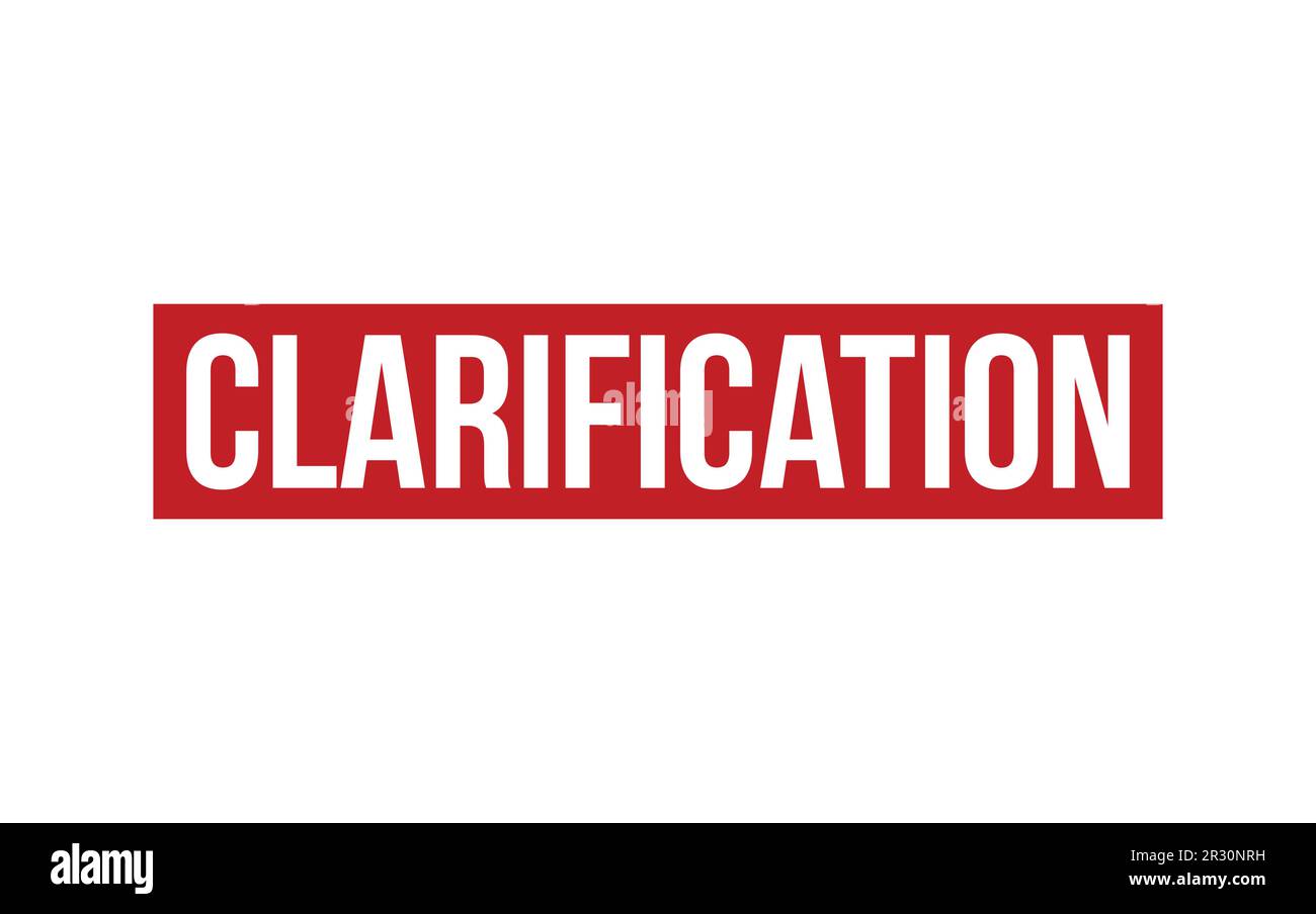 Clarification Rubber Stamp Seal Vector Stock Vector Image & Art - Alamy
