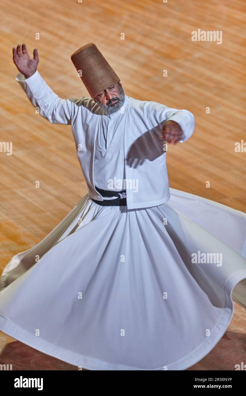 Dervish traditional ceremony in Konya, Cappadocia. Ottoman culture ...