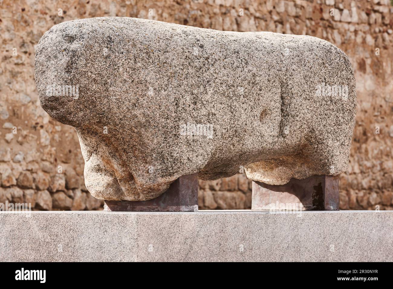 Bull granite stone sculpture. Iron bronze age. Toro, Zamora. Spain ...