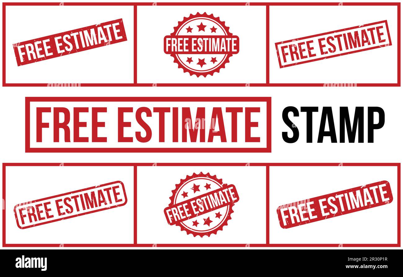 Free Estimate rubber grunge stamp set vector Stock Vector Image & Art ...