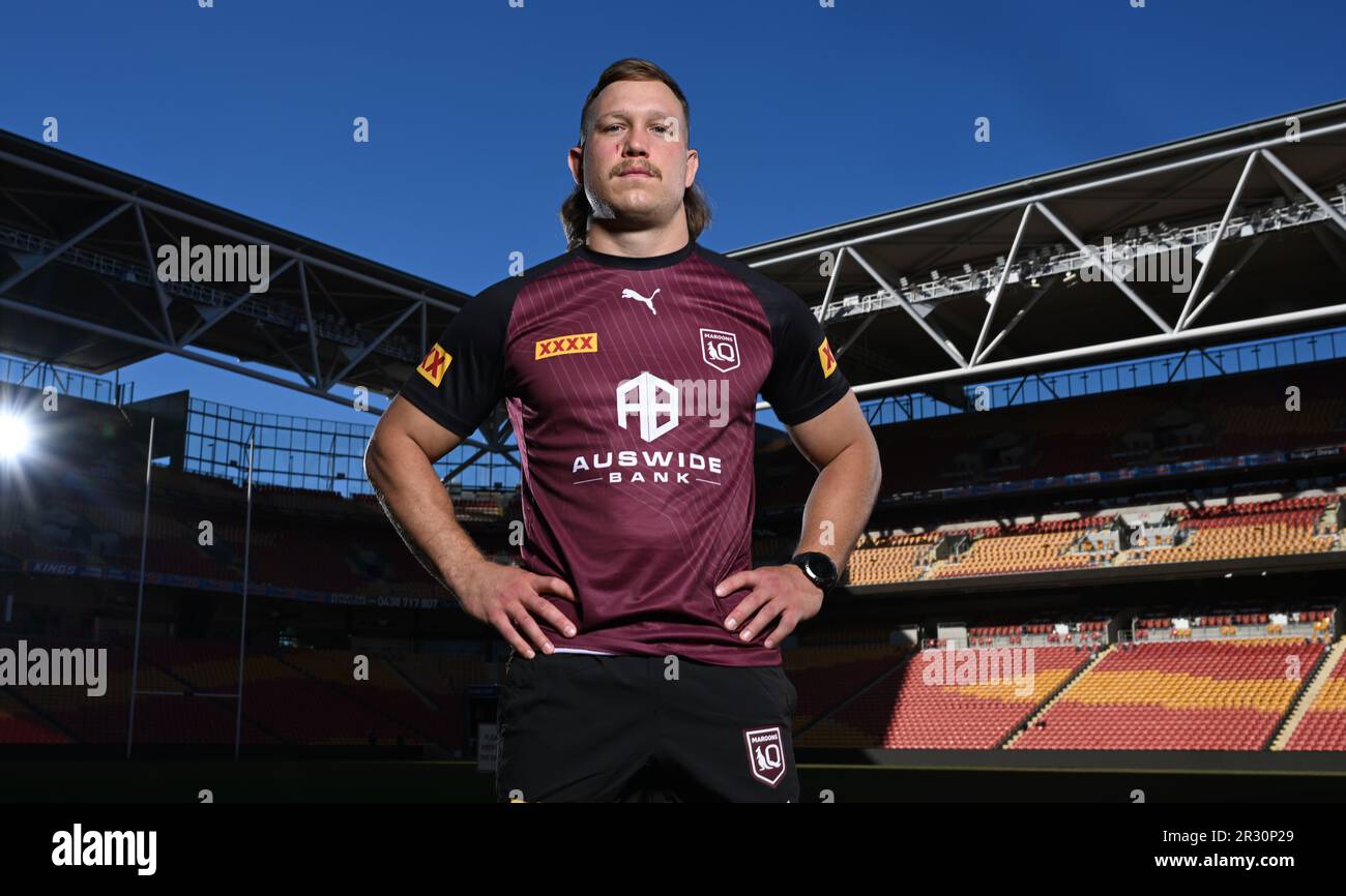Reuben Cotter of the Maroons poses for a photograph during the 2023 ...