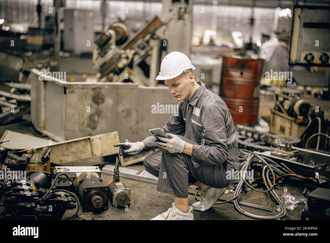 Engineering technicians use hand tools to perform regular maintenance ...