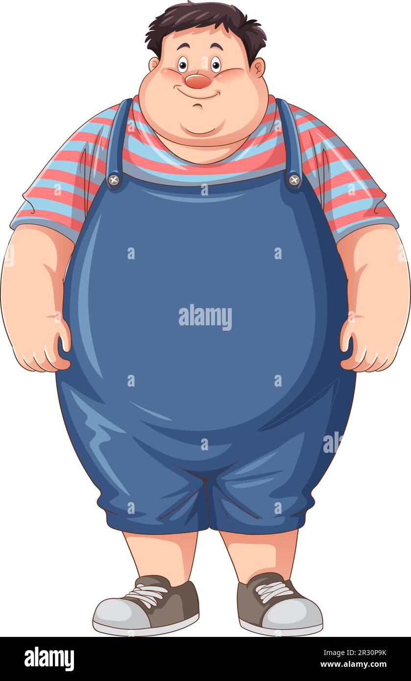 Overweight Man Cartoon Character illustration Stock Vector Image & Art ...