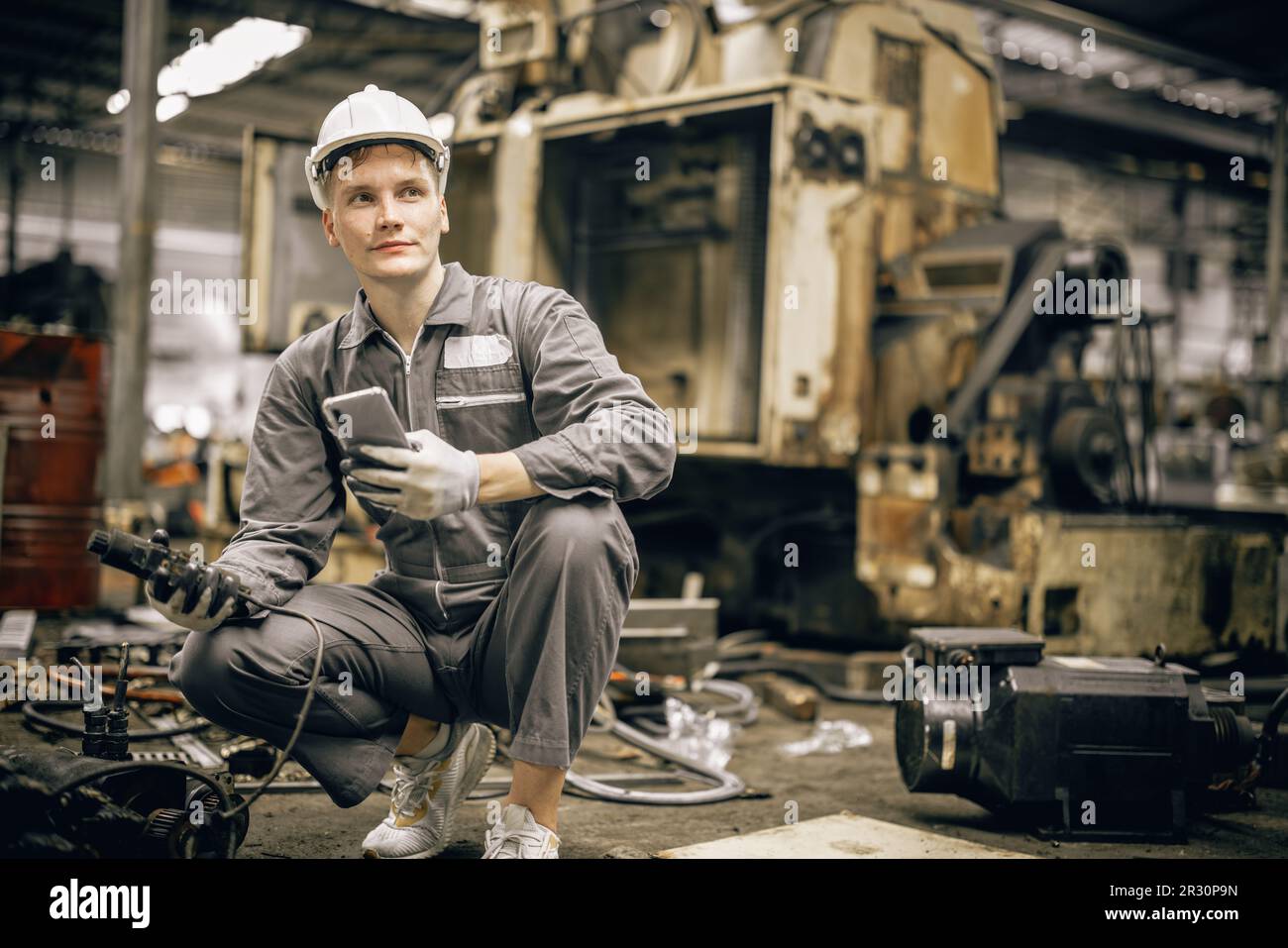 Engineering technicians use hand tools to perform regular maintenance ...