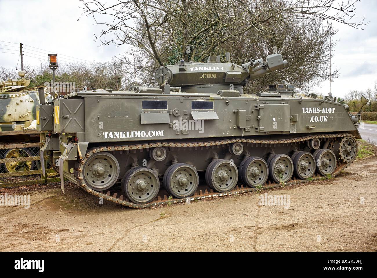 Tank army vehicles at Tanks Alot, Brackley Northants UK. Tank driving experience centre Stock ...