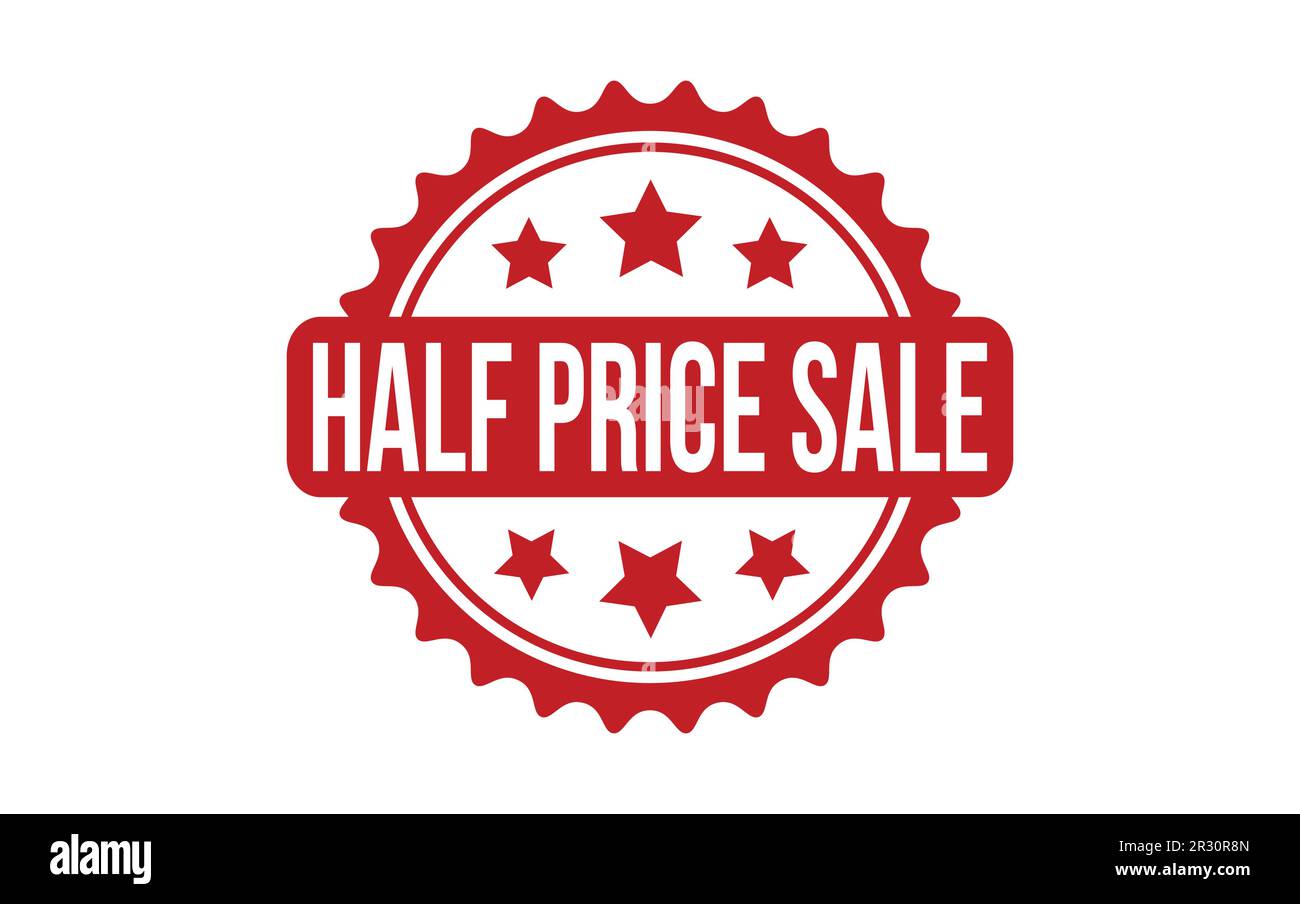 Half price sticker Stock Vector Images - Alamy