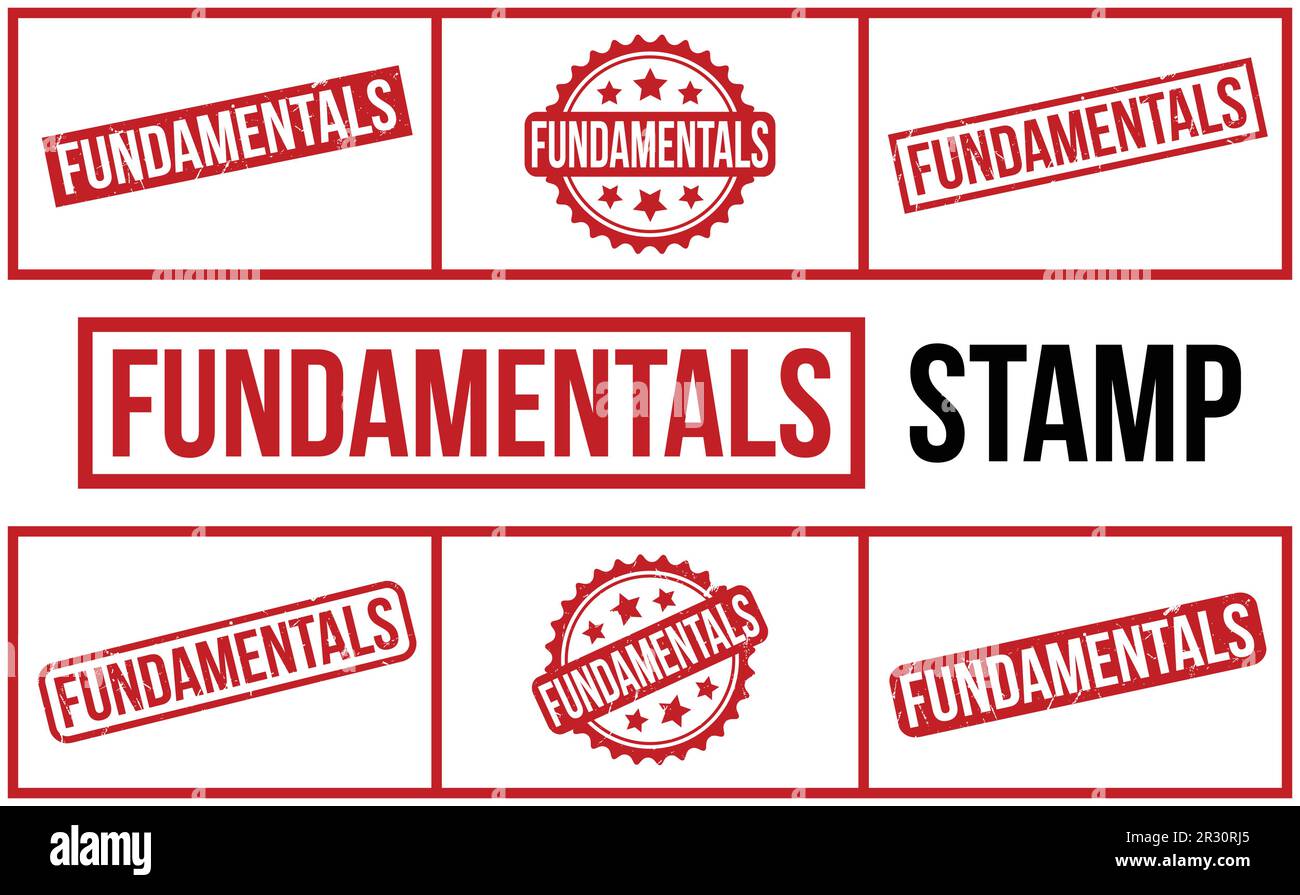 Fundamentals rubber grunge stamp set vector Stock Vector Image & Art ...