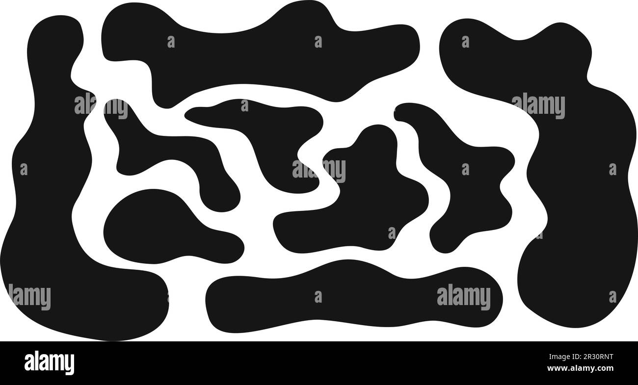 Set of irregular shapes, organic blobs, liquid spots, fluid splodges ...