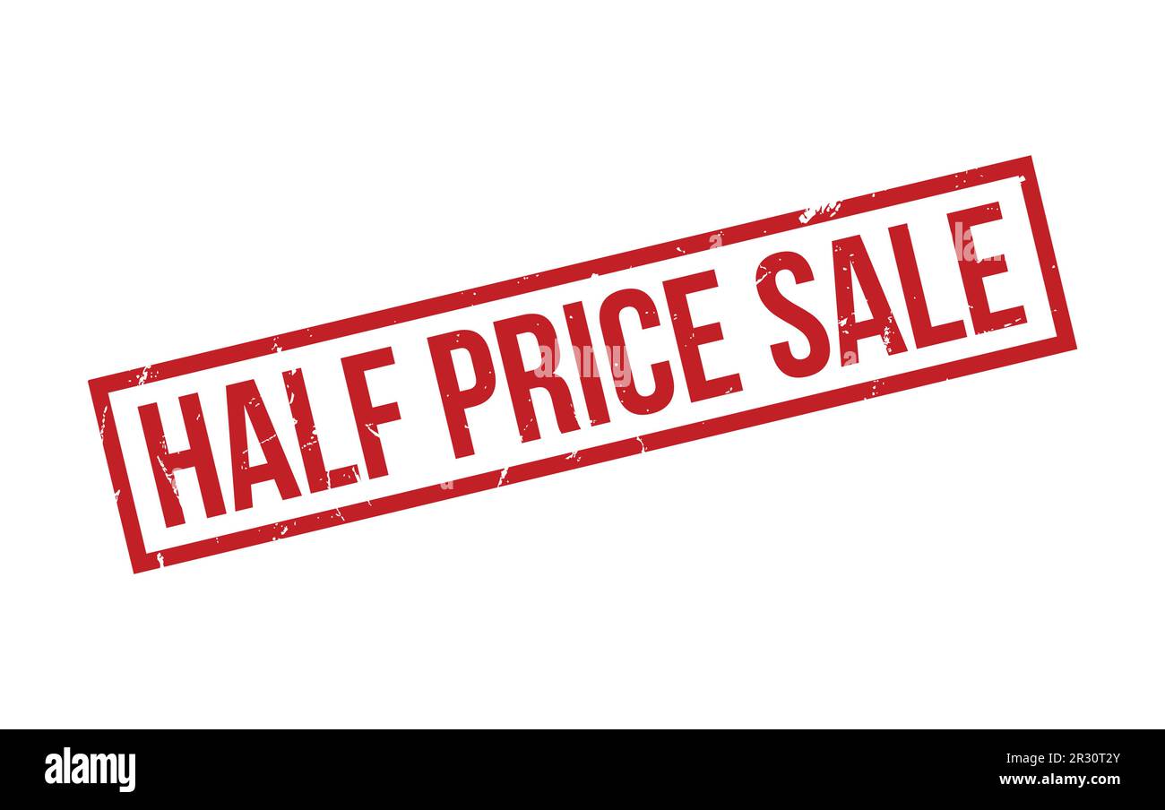 Half Price Sale Rubber Stamp Seal Vector Stock Vector Image & Art - Alamy
