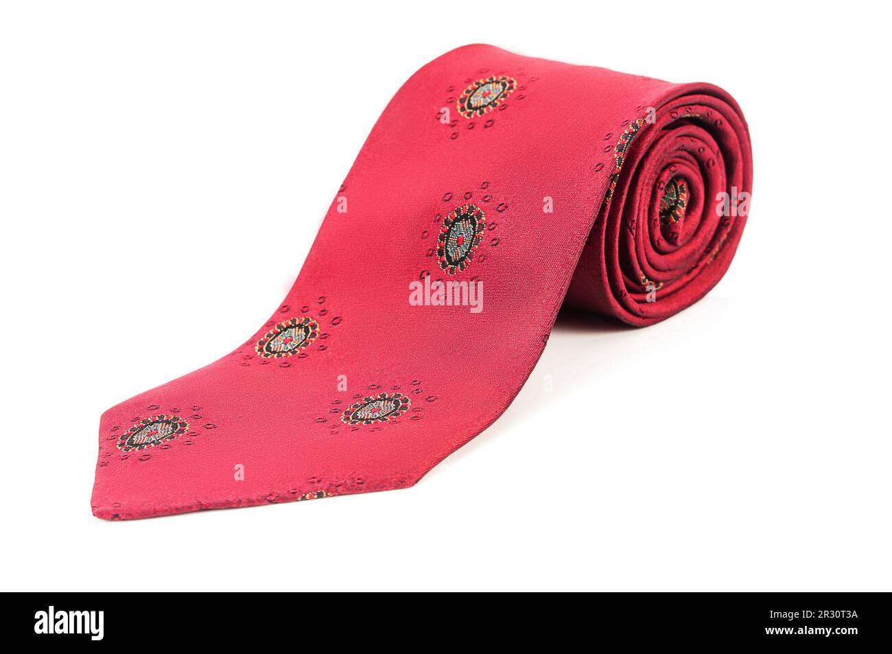 colorful ties isolated on a white background Stock Photo - Alamy