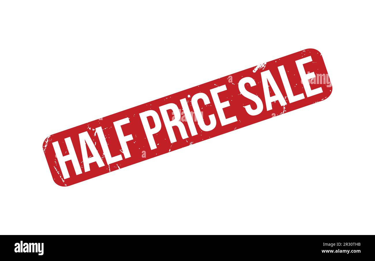 Half Price Sale Rubber Stamp Seal Vector Stock Vector Image & Art - Alamy