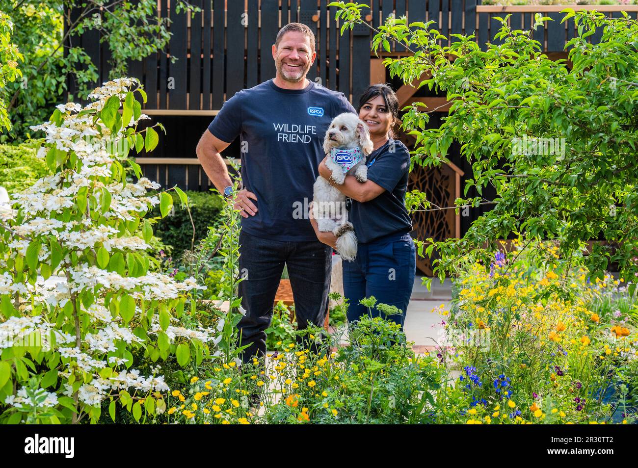 London, UK. 22nd May, 2023. Steve Backshaw, presenter, and Daisy ...